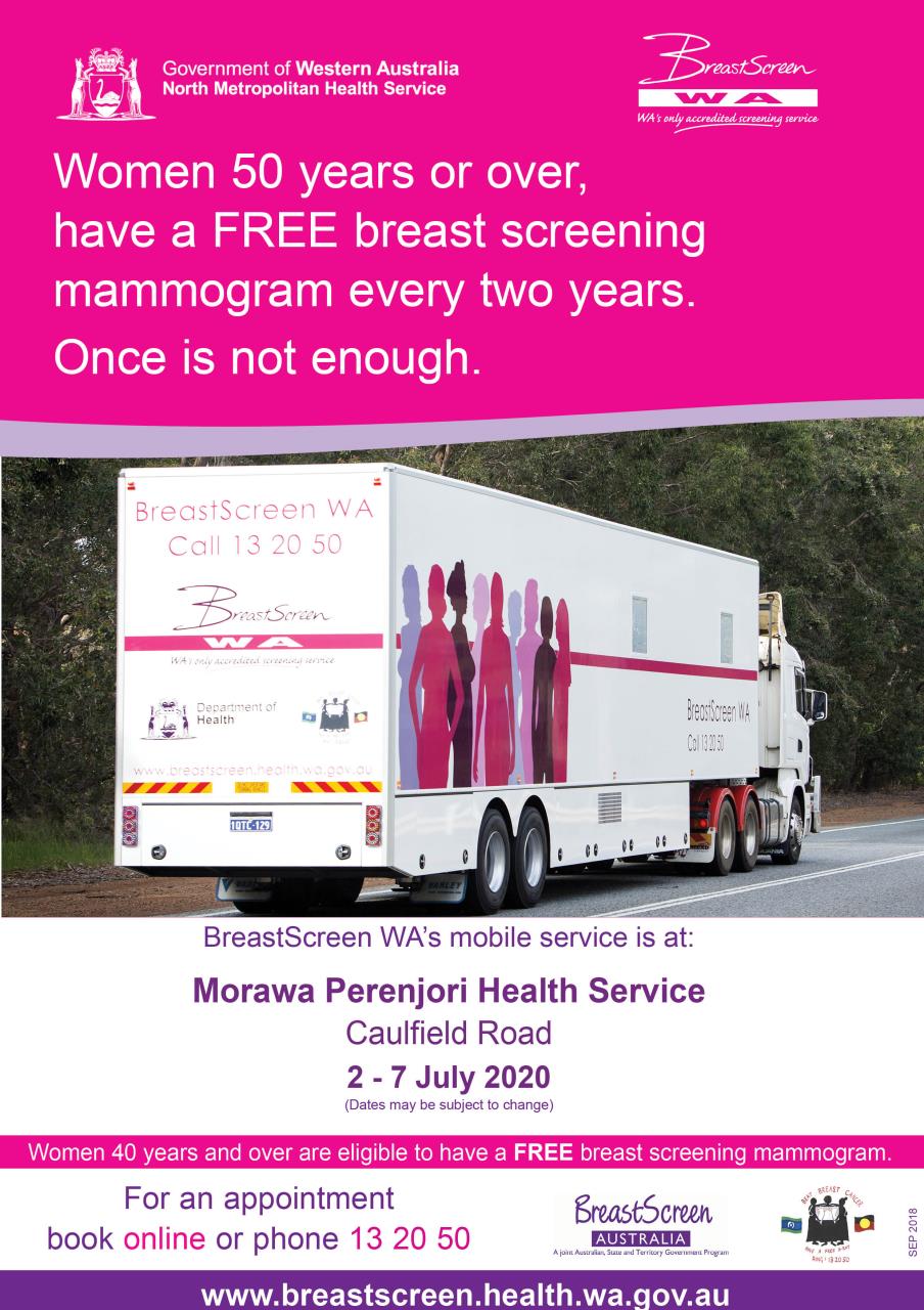 News Story - BreastScreen WA visit to Morawa » Shire of Morawa